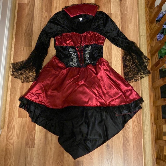 Costumes | Girls Vampire Costume Dress And Choker | Poshmark